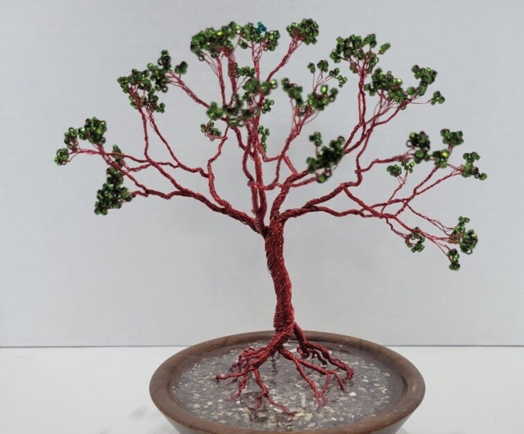 Beautiful Wire Trees, Beaded Wire Trees, Beautiful Wire Art, Copper ...