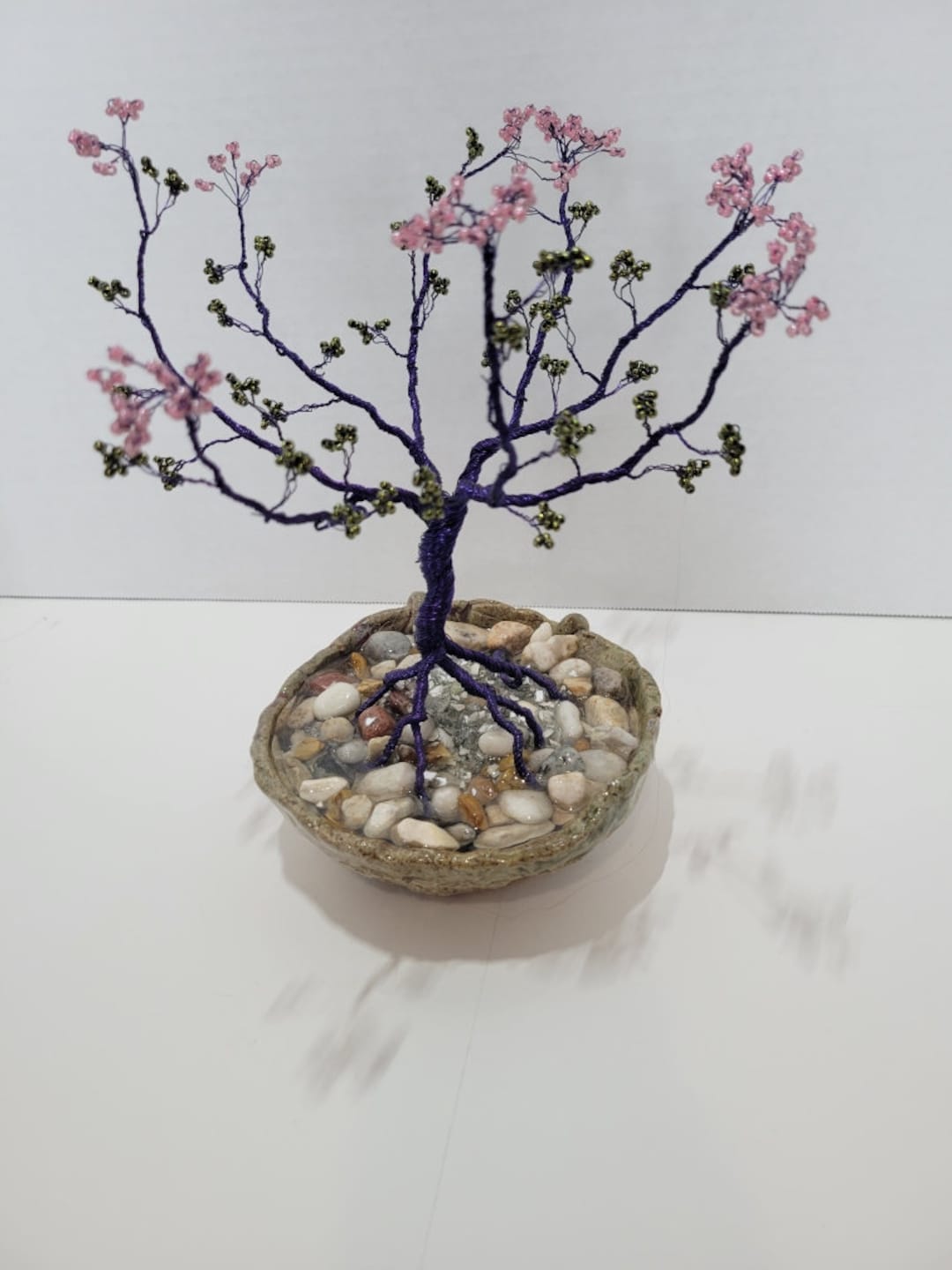 Rose Bush Tree, Beautiful Wire Trees, Beaded Wire Trees, Beautiful Wire ...