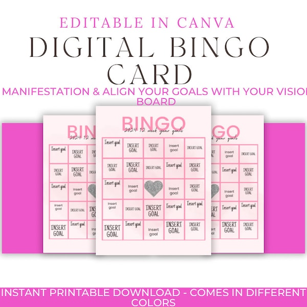 Vision Board Bingo Cards - Etsy
