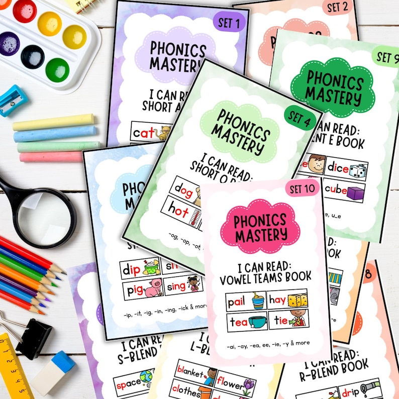 CVC Words Phonics Book Bundle: Early Reader, Kindergarten (PDF Download ...