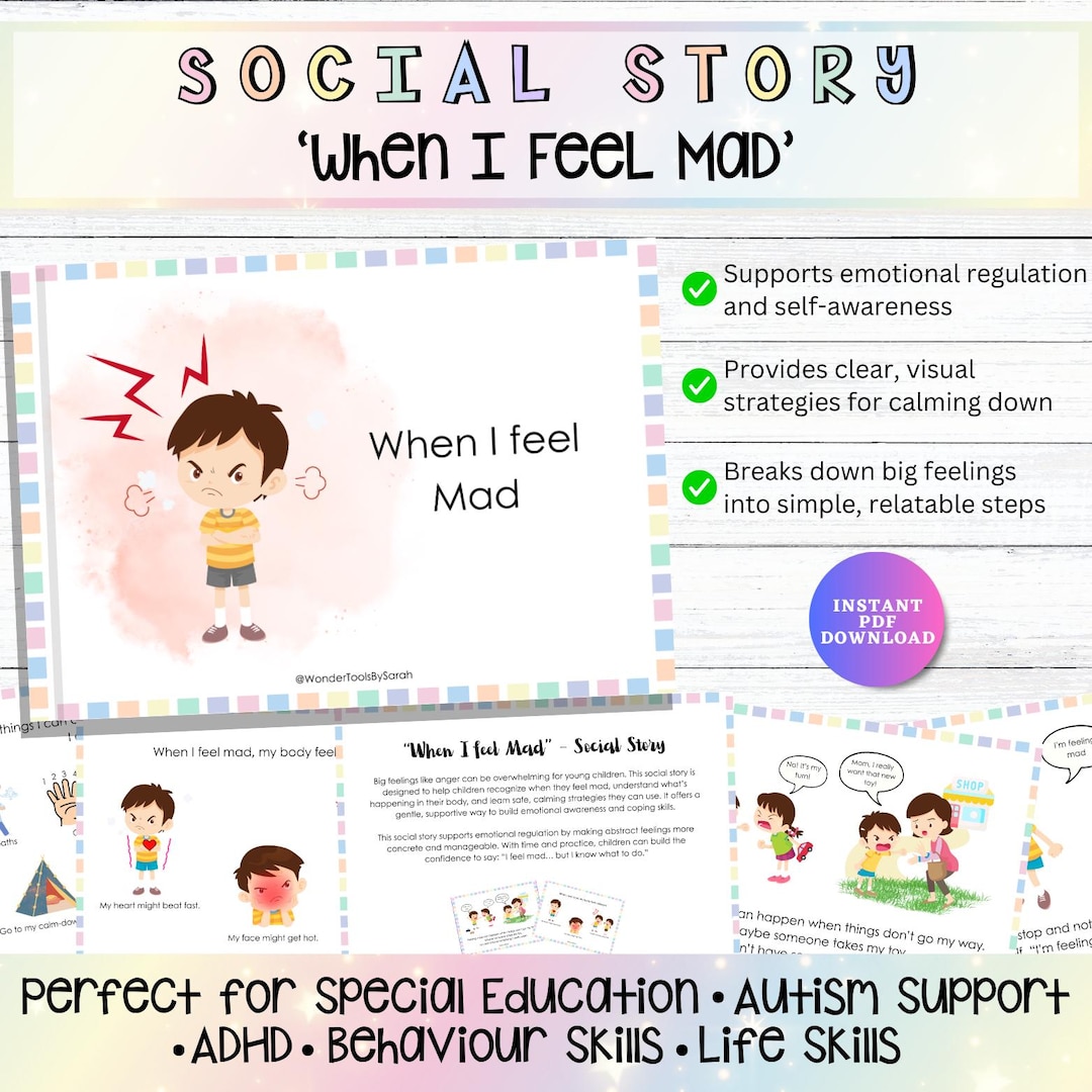 Emotional Regulation Social Story: Autism & ADHD Support (PDF Download ...