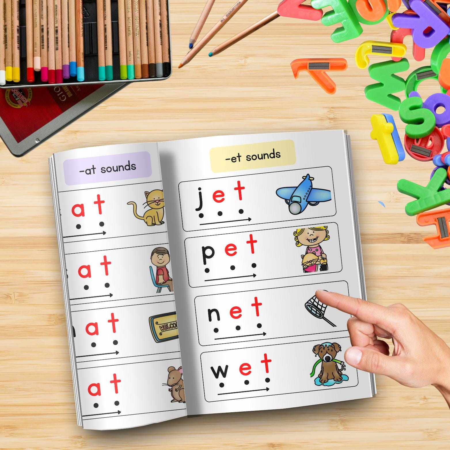 CVC Words Phonics Book Bundle: Early Reading Phonics Printables – 15 ...