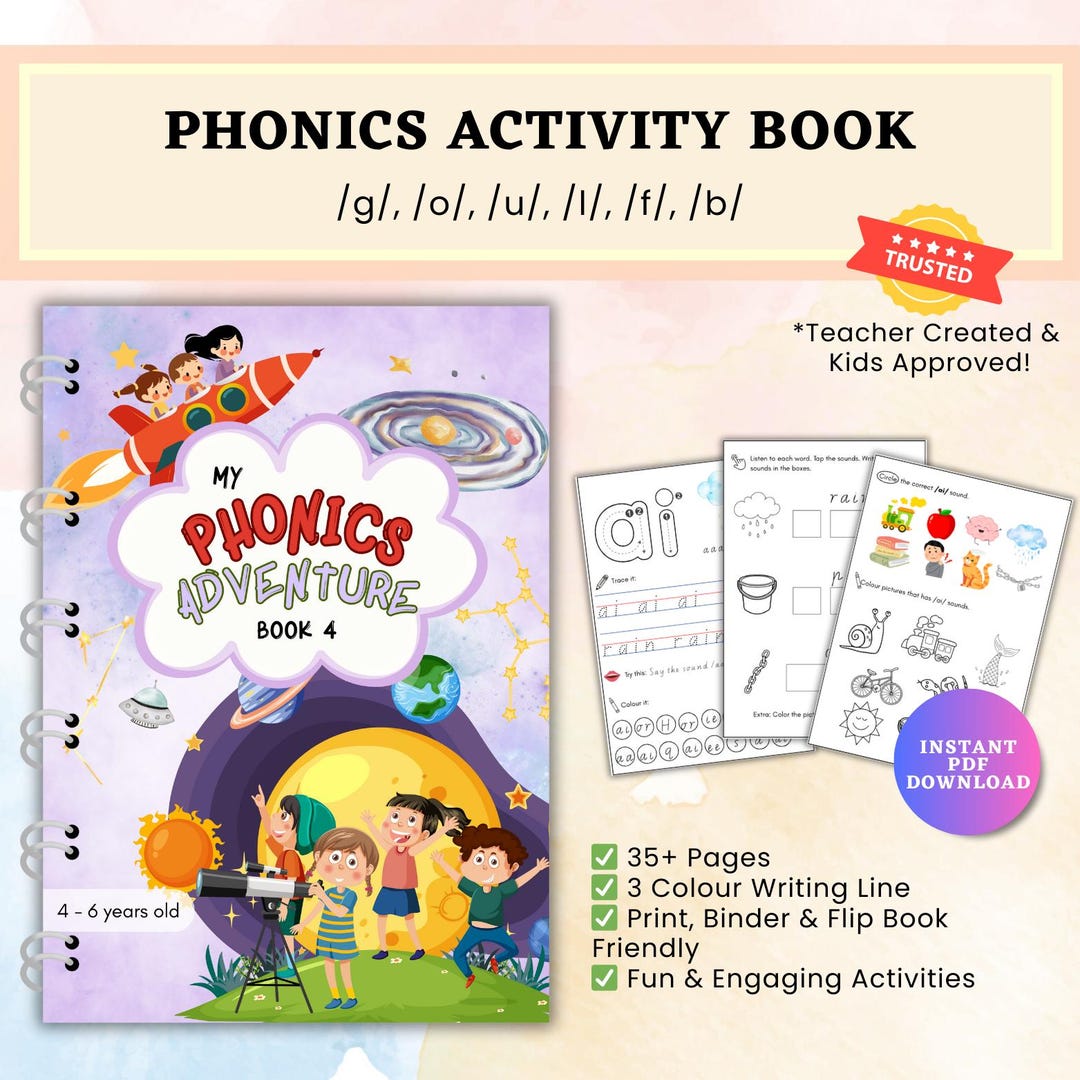 Phonics Book Printables, Phonics Learn to Read, Phonics Alphabet ...