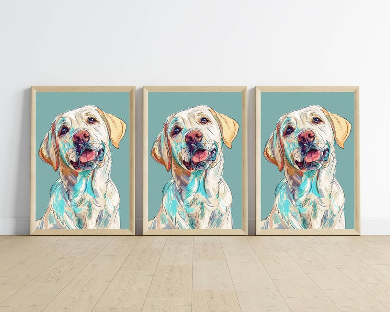 Yellow Lab Wall Art, Digital File Download, Yellow Lab Wall Print ...