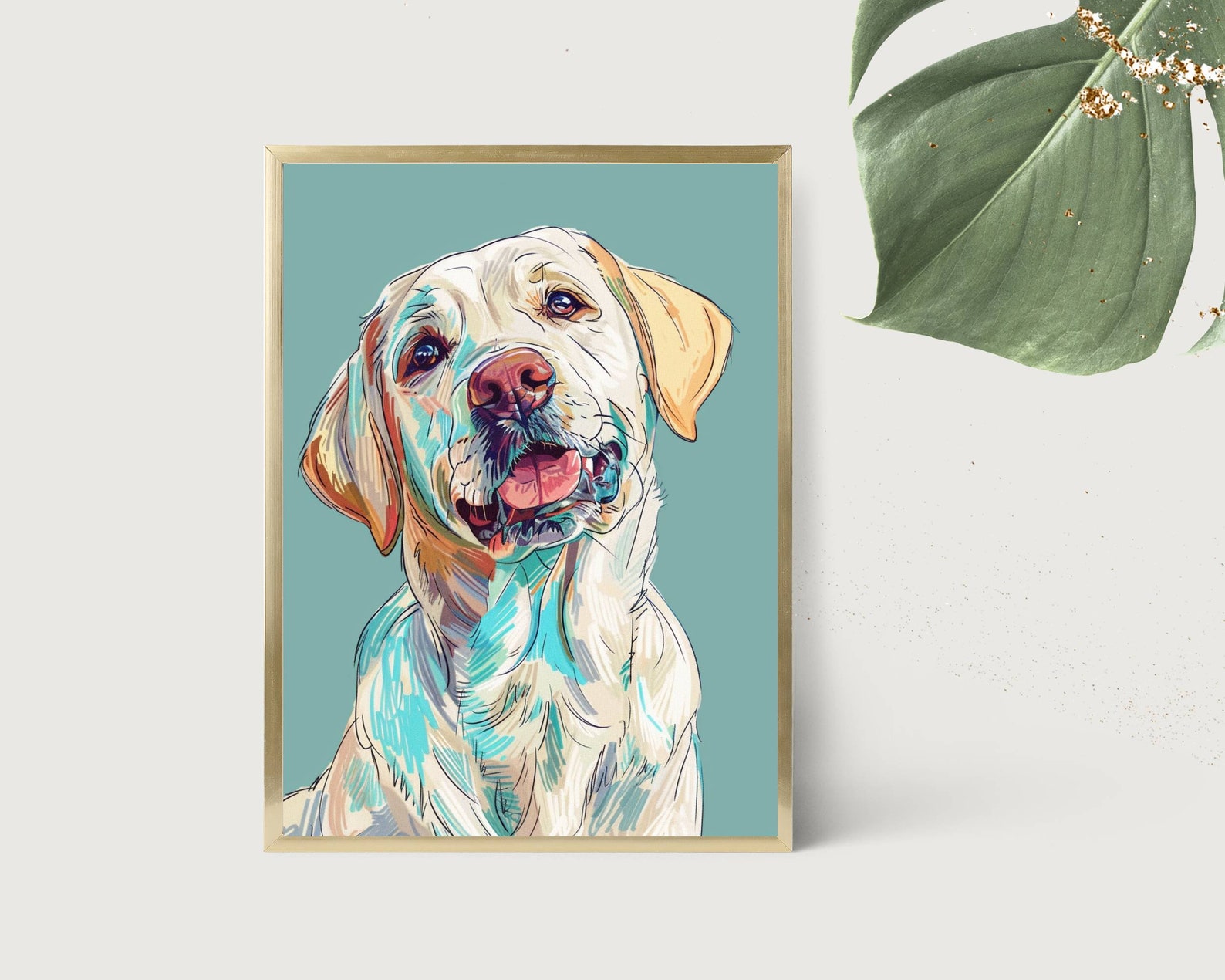Yellow Lab Wall Art, Digital File Download, Yellow Lab Wall Print ...