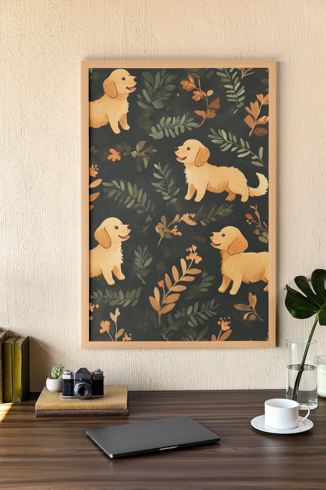Yellow Lab Wall Art Digital File Download, Yellow Lab Pattern Wall ...