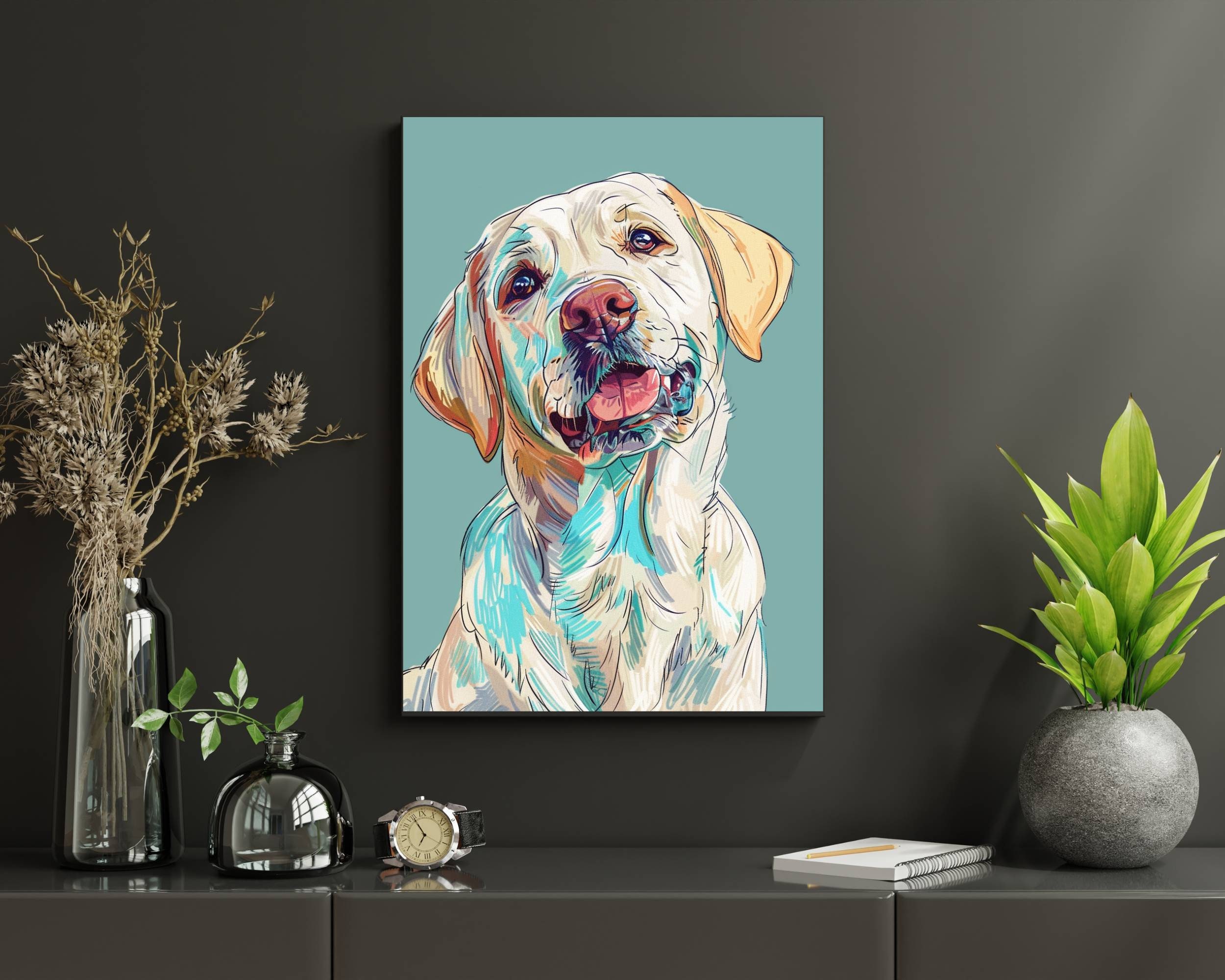 Yellow Lab Wall Art, Digital File Download, Yellow Lab Wall Print ...