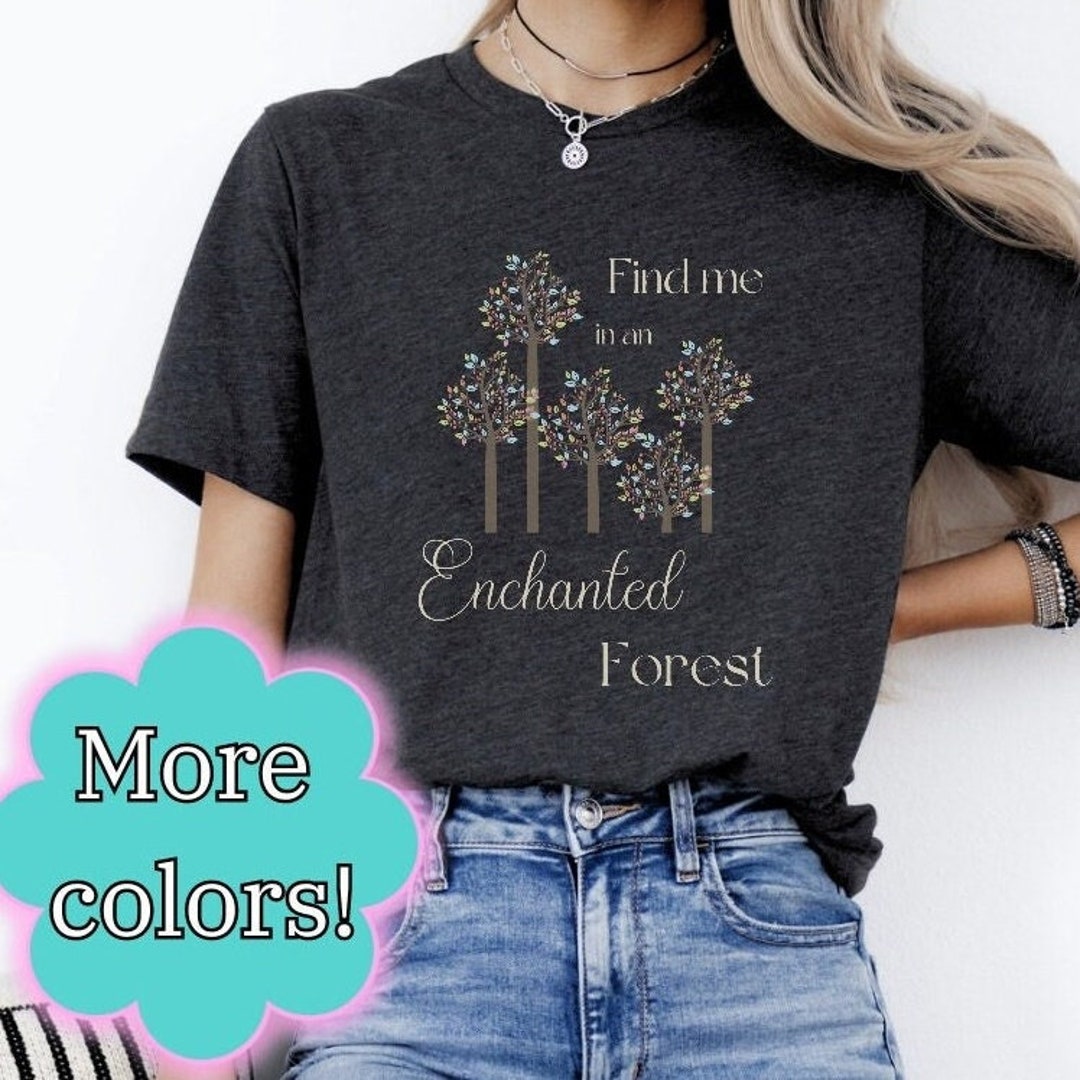 Enchanted Forest Fantasy Short Sleeve Tee, Enchanted Magical Shirt ...
