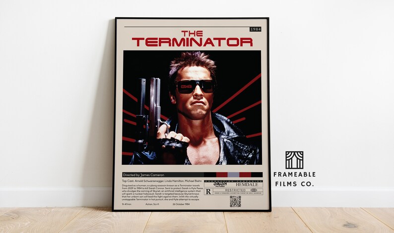 The Terminator Minimalist Movie Poster | Icon Cinema Series ...