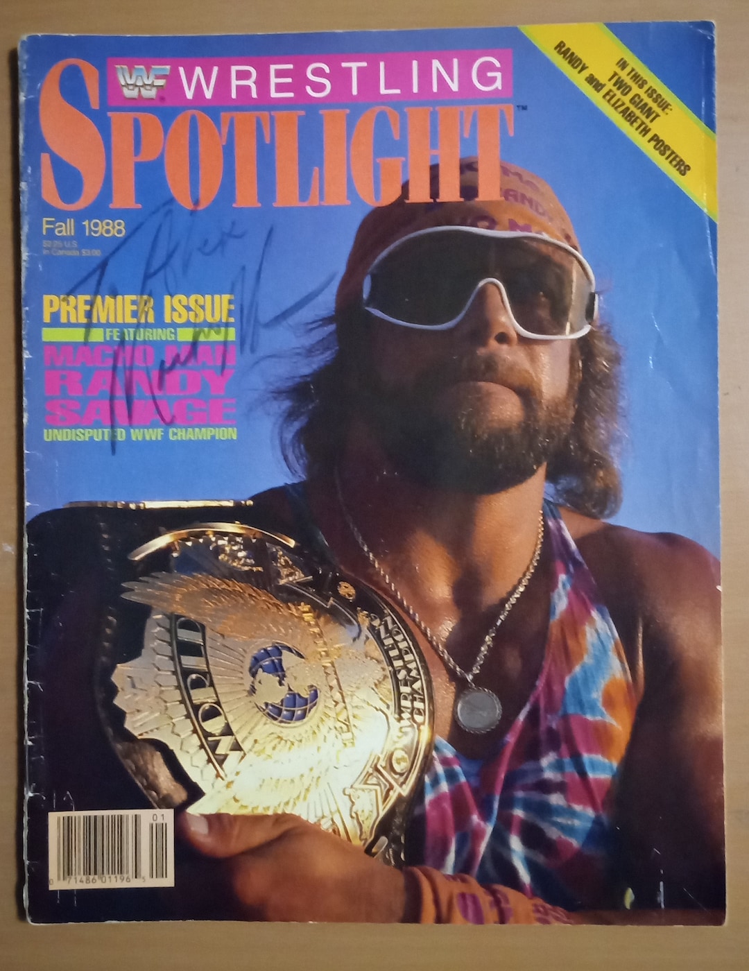 Macho Man Randy Savage Autographed WWF SPOTLIGHT MAGAZINE - Fall 1988 ...