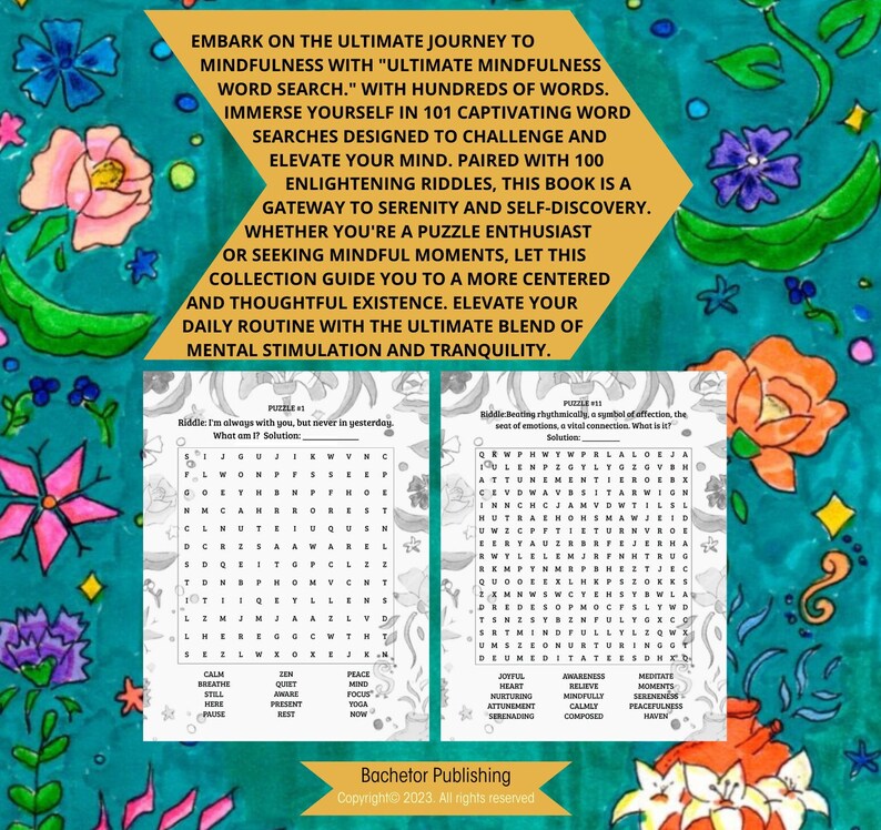 Mindfulness Word Search : Your Go-to for Serene and Relax | Printable ...
