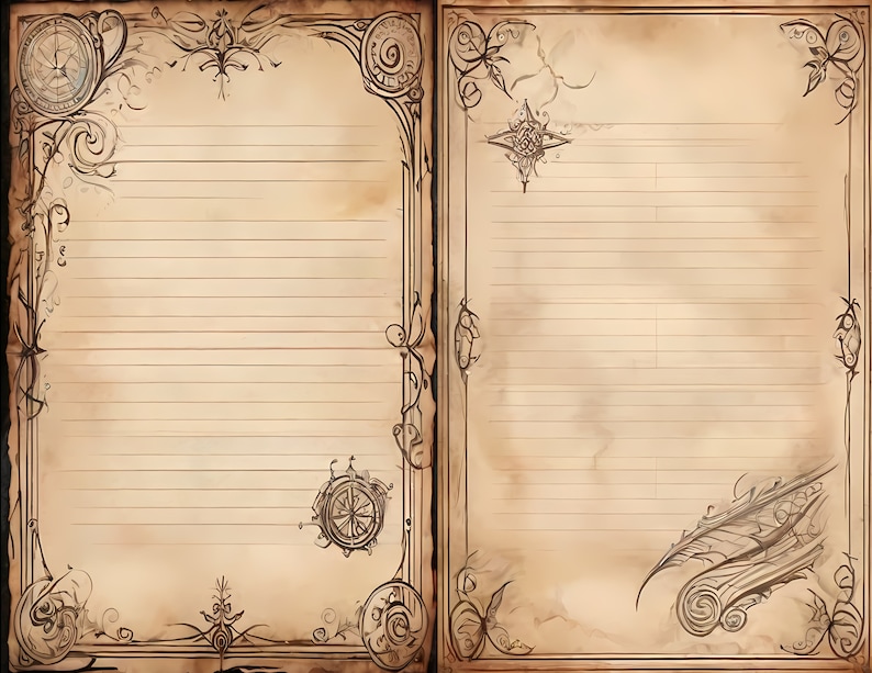 Magical Papers Junk Journaling Kit, DIY Spellbook, Enchanted Scrapbook ...