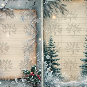 Winter Junk Journal Kit: Snowy Ephemera, Scrapbook Pages (digital ...