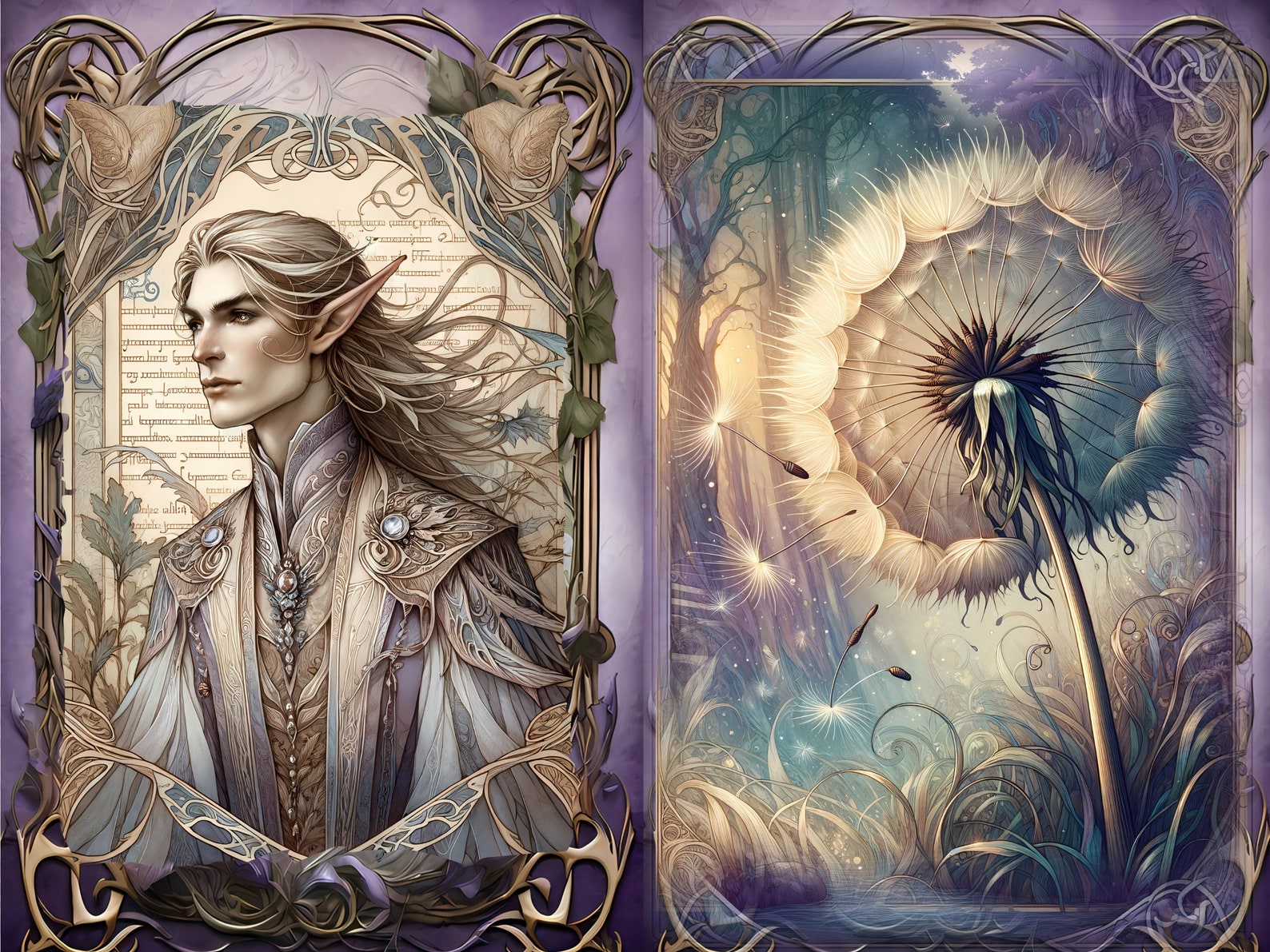 The Lavender Wood Junk Journal Kit, Enchanted Forest Digital Papers ...