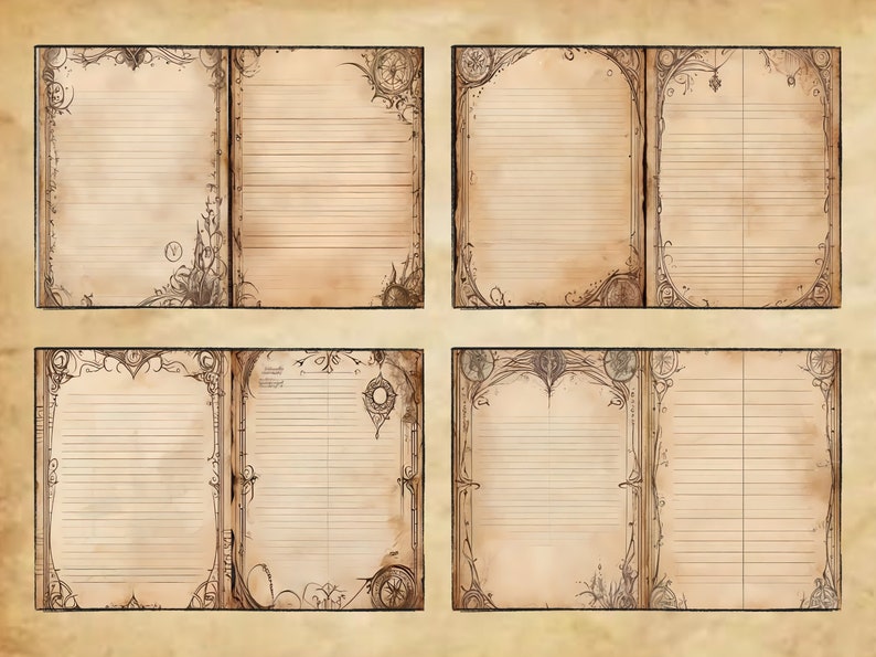 Magical Papers Junk Journaling Kit, DIY Spellbook, Enchanted Scrapbook ...