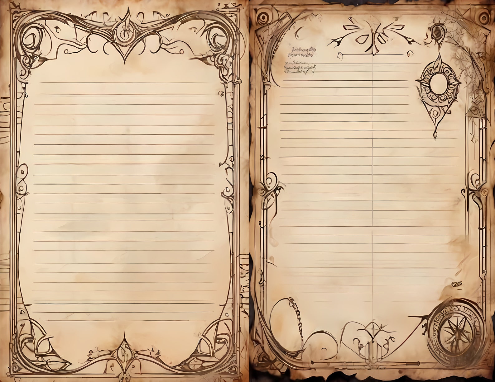 Magical Papers Junk Journaling Kit, DIY Spellbook, Enchanted Scrapbook ...