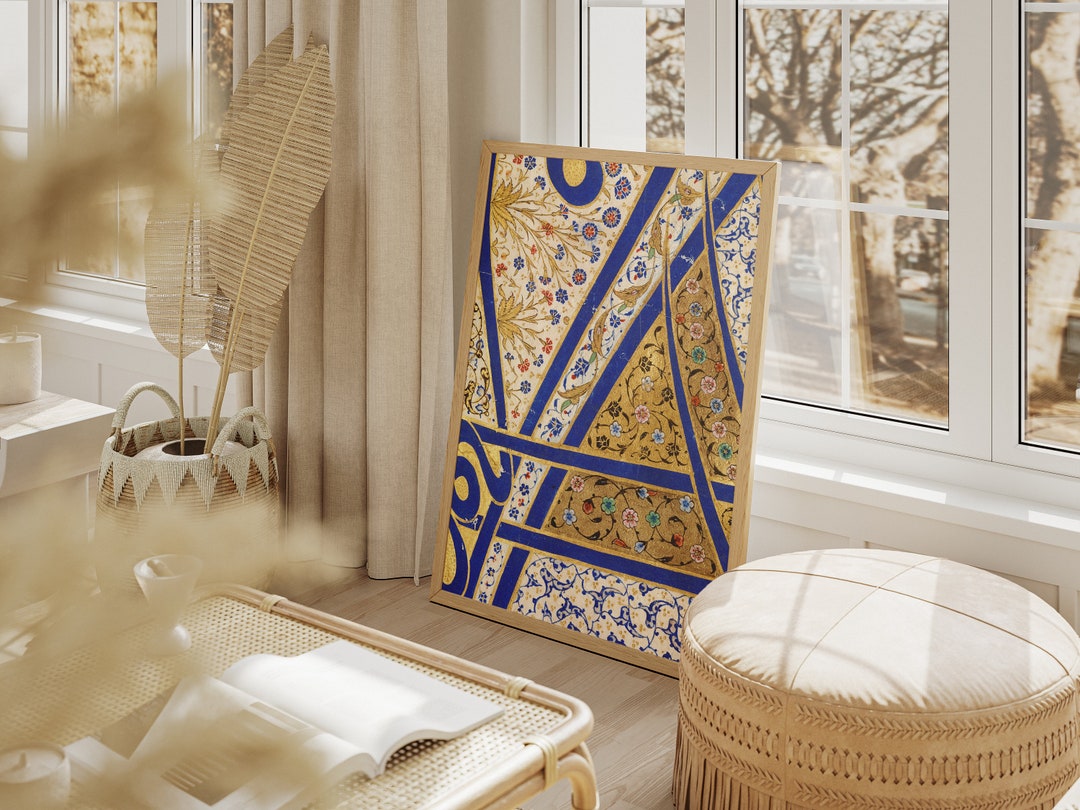 Vintage Ottoman Calligraphy Poster, Decor Wall Art, Mosque Home Decor ...