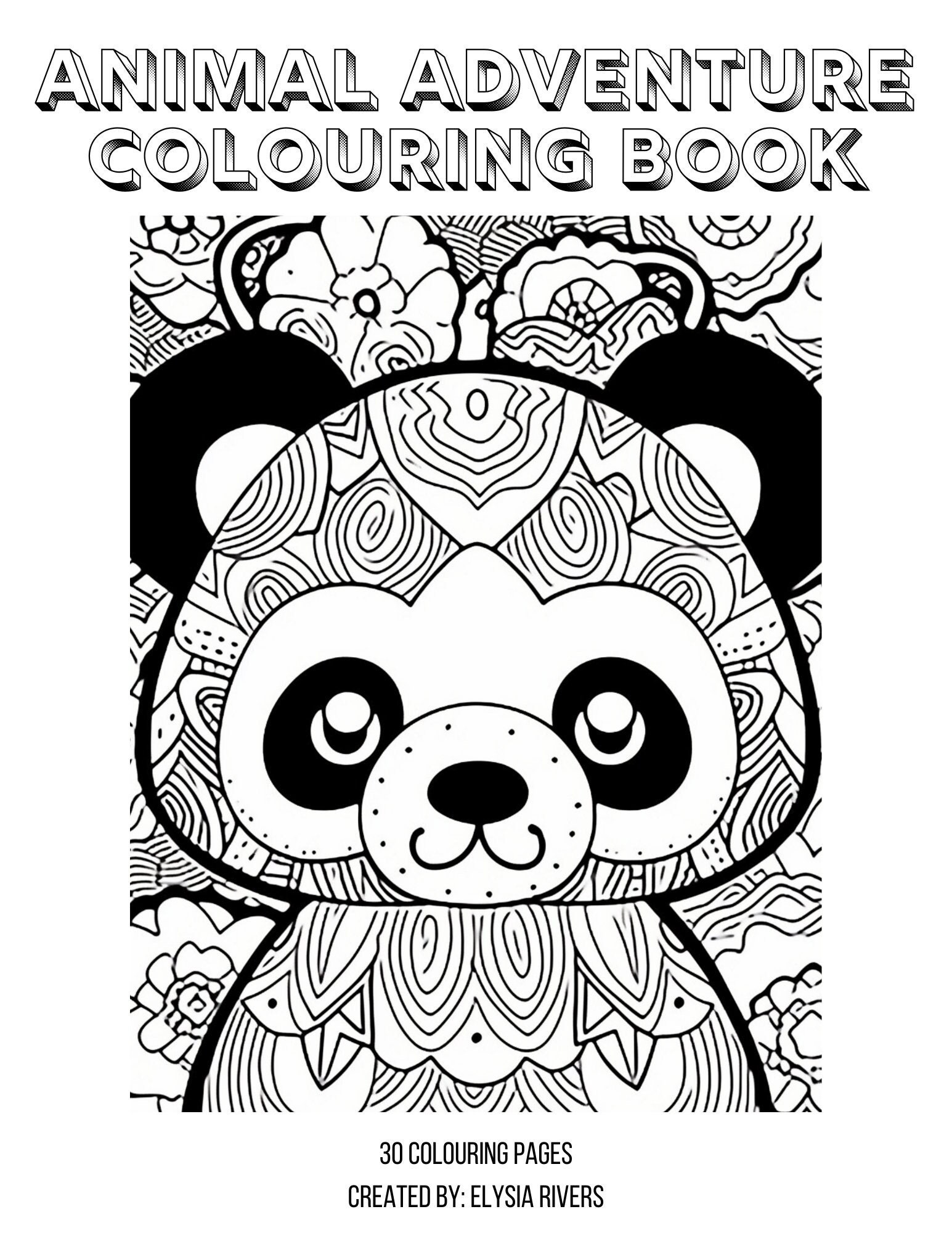 Animal Colouring Pages/animal Colouring Book/colouring Book - Etsy