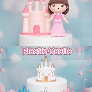Princess Cake Topper Castle Cake Decoration Made of Lightweight Clay - Etsy
