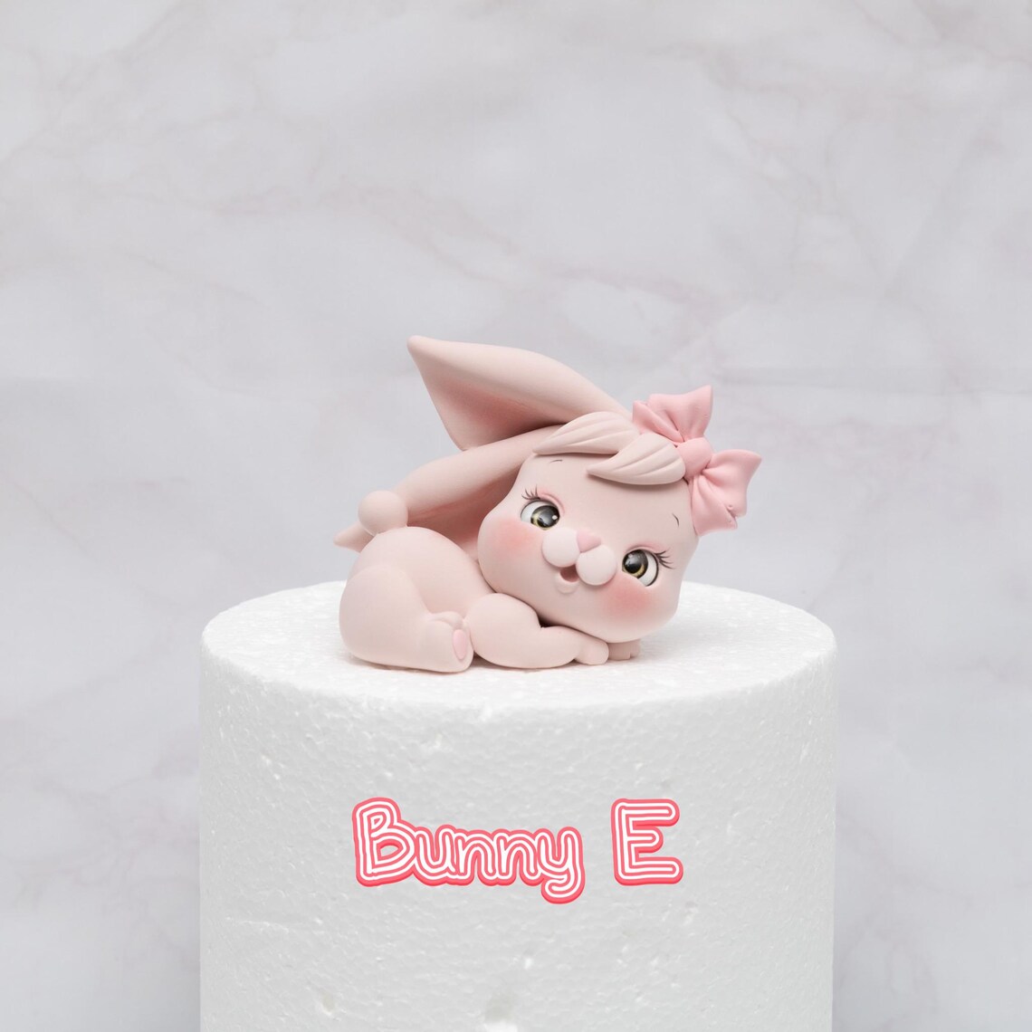 Bunny Cake Topper Made of Lightweight Clay - Etsy