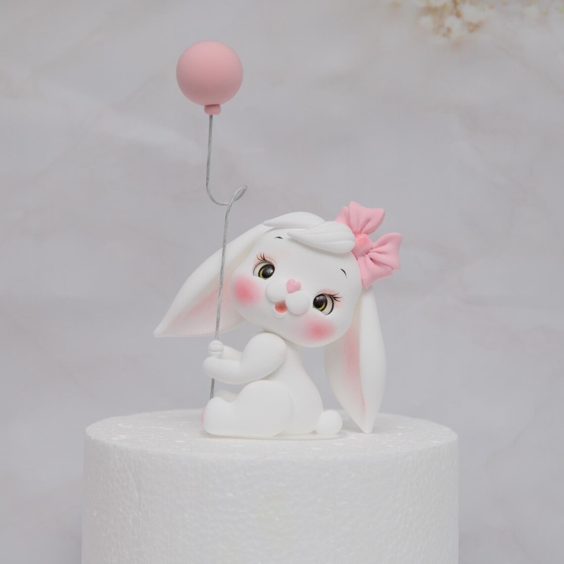 Bunny Cake Topper Made of Lightweight Clay - Etsy