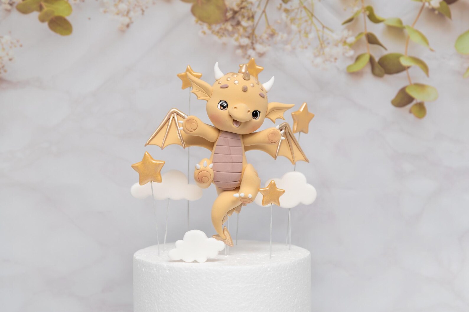 Flying Dragon Cake Topper, Antigravity Cake Topper, Baby Shower Cake ...