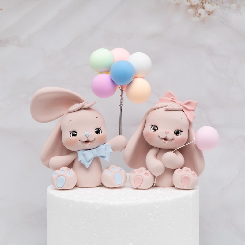 Bunny Cake Topper - Etsy