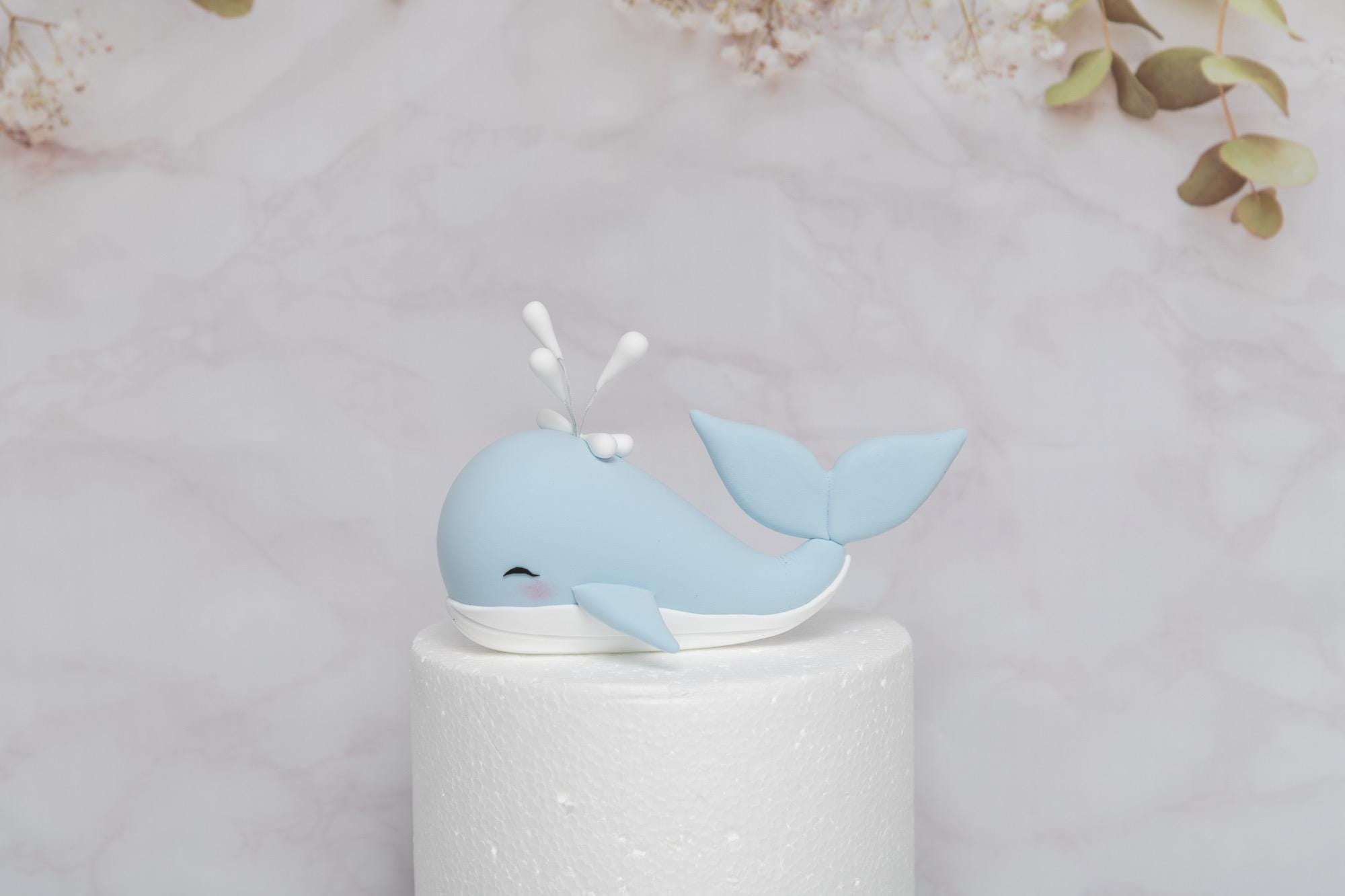 Whale Cake Topper, Made of Lightweight Foam Clay - Etsy