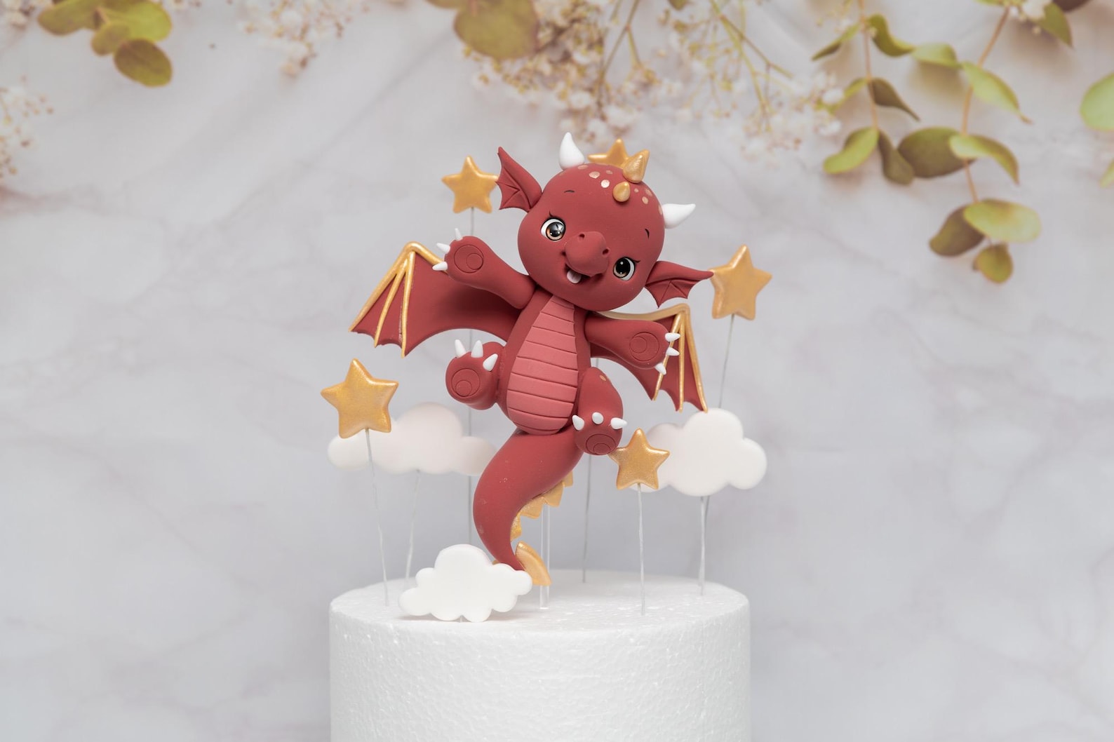 Flying Dragon Cake Topper, Antigravity Cake Topper, Baby Shower Cake ...