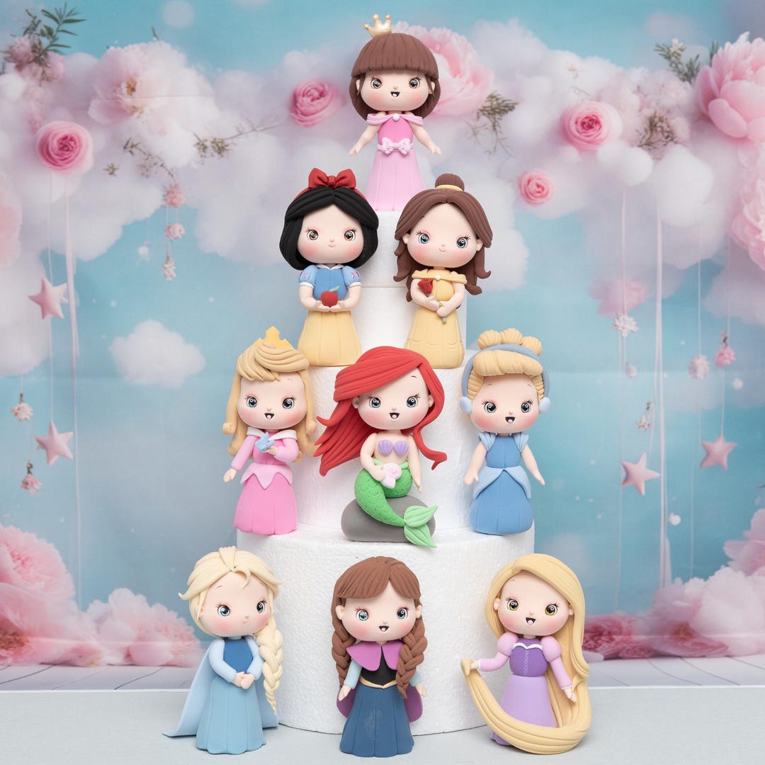 Princess Cake Topper Castle Cake Decoration Made of Lightweight Clay - Etsy