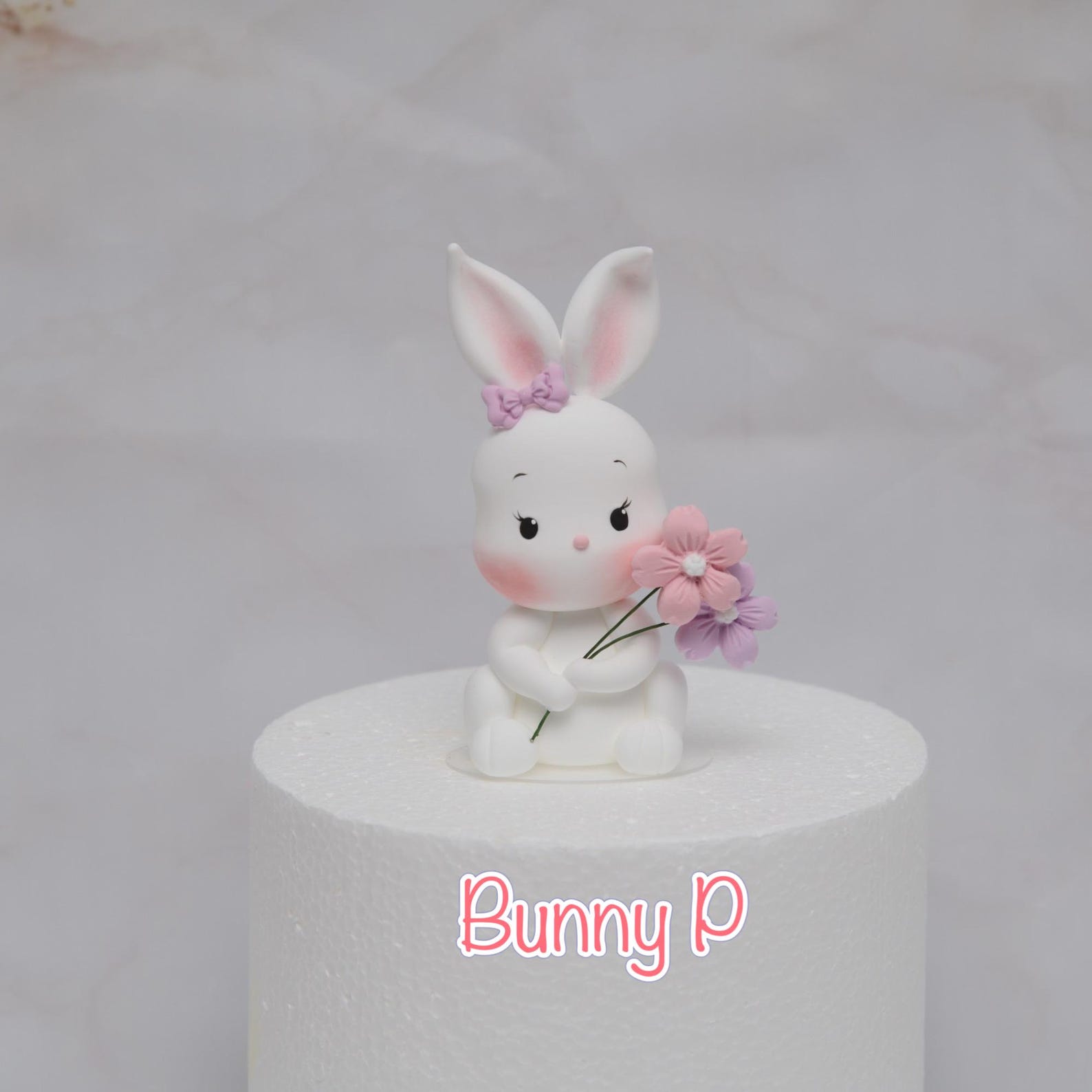 Bunny Cake Topper Made of Lightweight Clay - Etsy