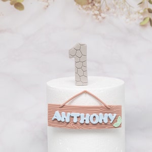 Dinosaur Cake Topper Triceratops, Trex, Brontosaurus Birthday Cake ...