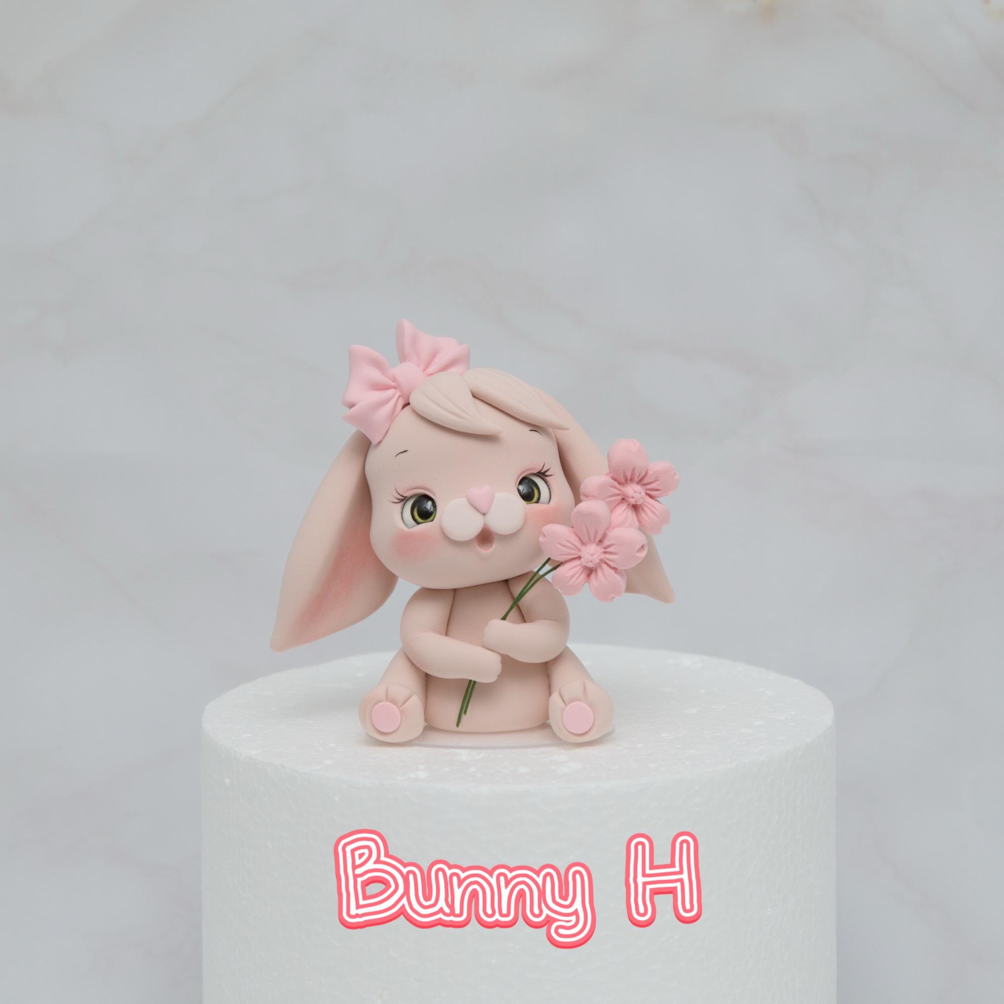 Bunny Cake Topper Made of Lightweight Clay - Etsy