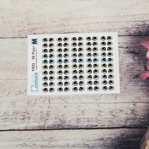 Adhesive Resin Eyes - V021 for Cold Porcelain, Clay, Foam, Paper, and ...