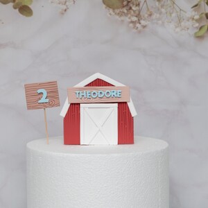 Farm Animal Cake Topper, Cow, Sheep, Horse, Chicken, Pig, Barn ...