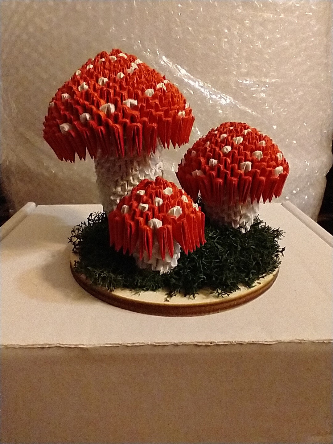 3D Origami Mushrooms - Etsy