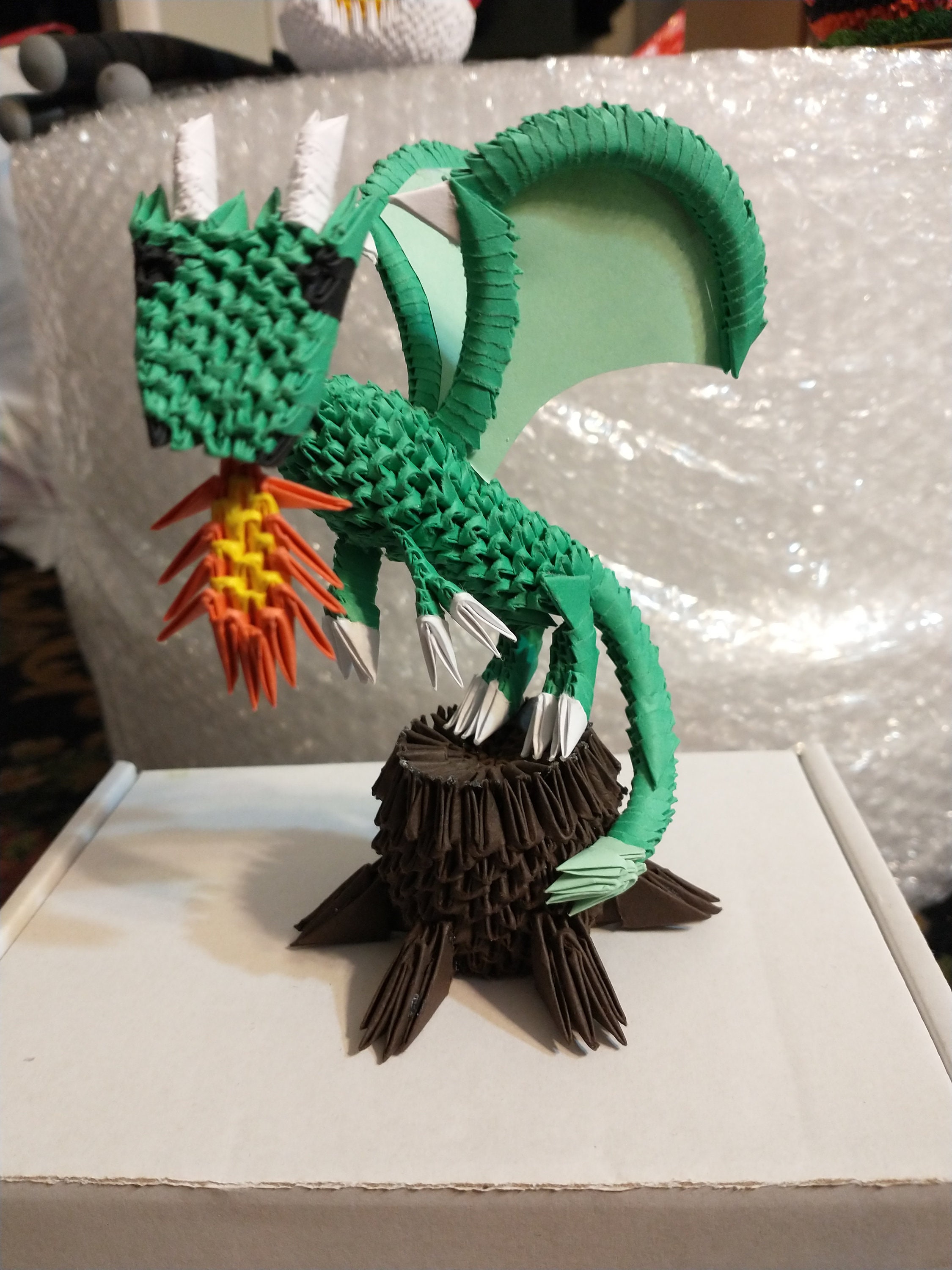 3D Origami Dragon - Etsy