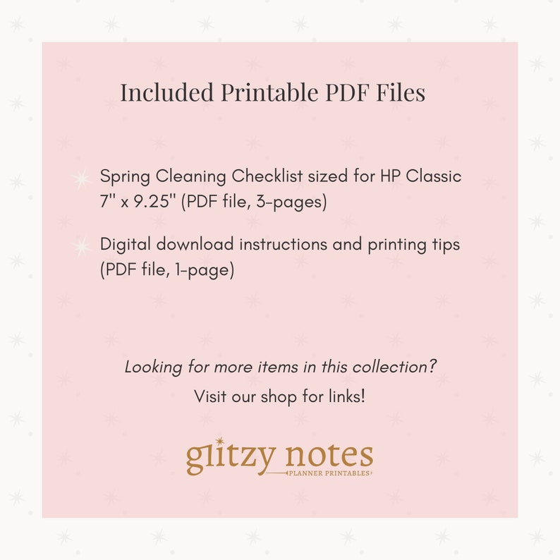 Spring Cleaning Printable Checklist Decorative Floral Task List HP ...