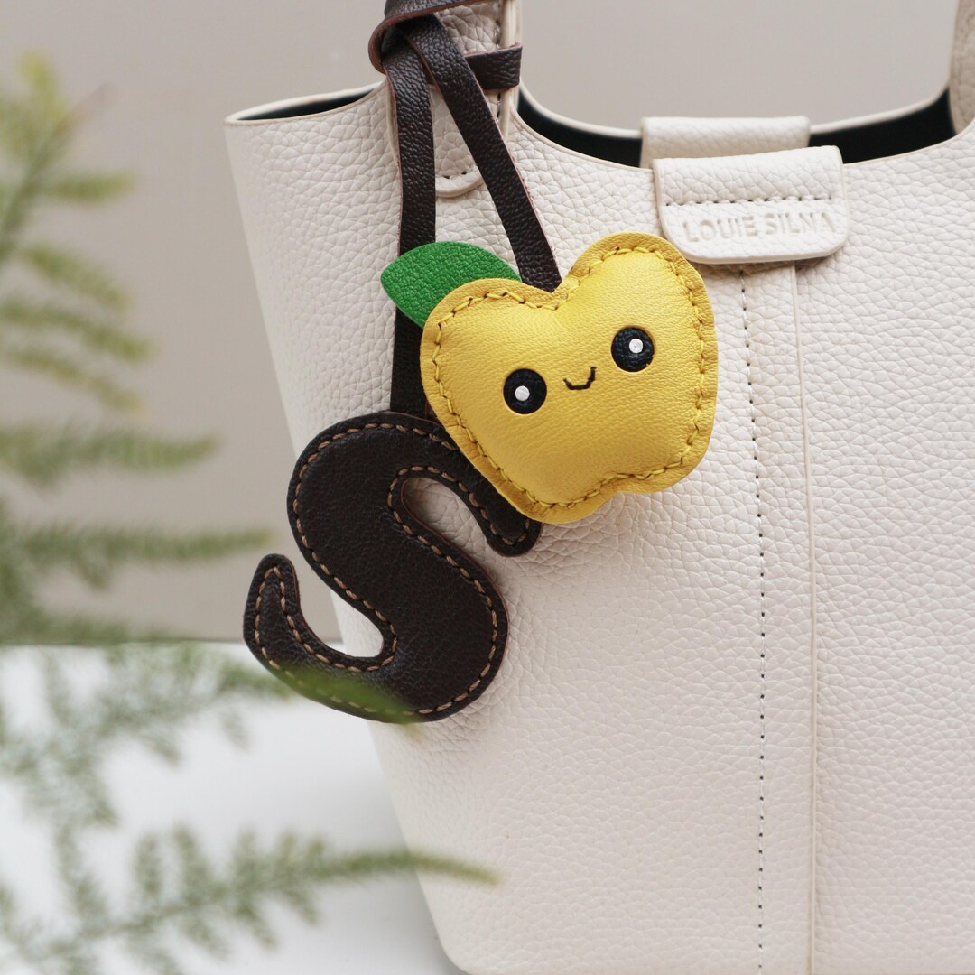 Handmade Goat Leather Apple Handbag Charm, Leather Bag Charm,apple ...