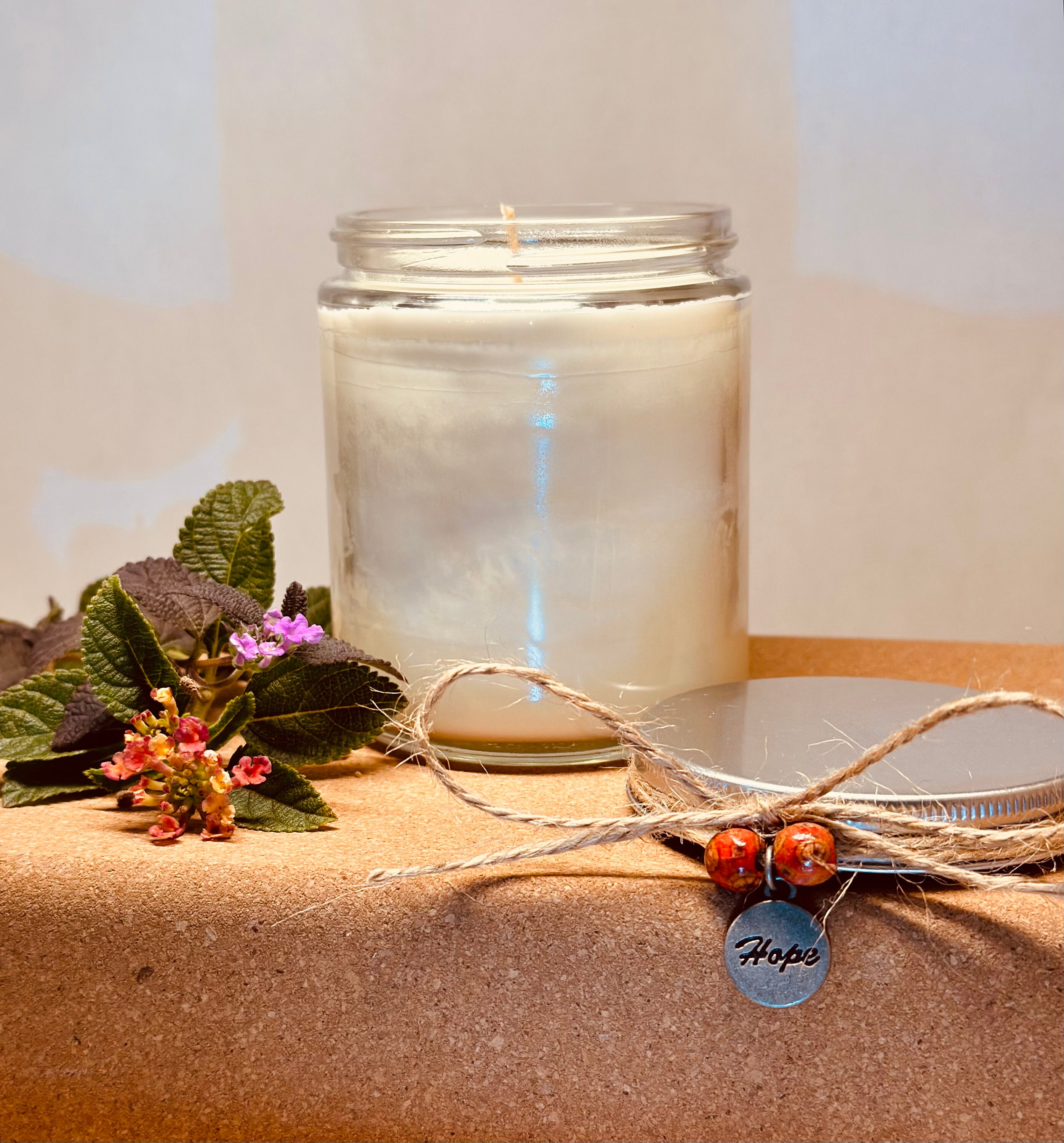 Hope Candle , Light Citrus Scent, Cute Candles, 100% Soy Wax, 9 Ounce ...