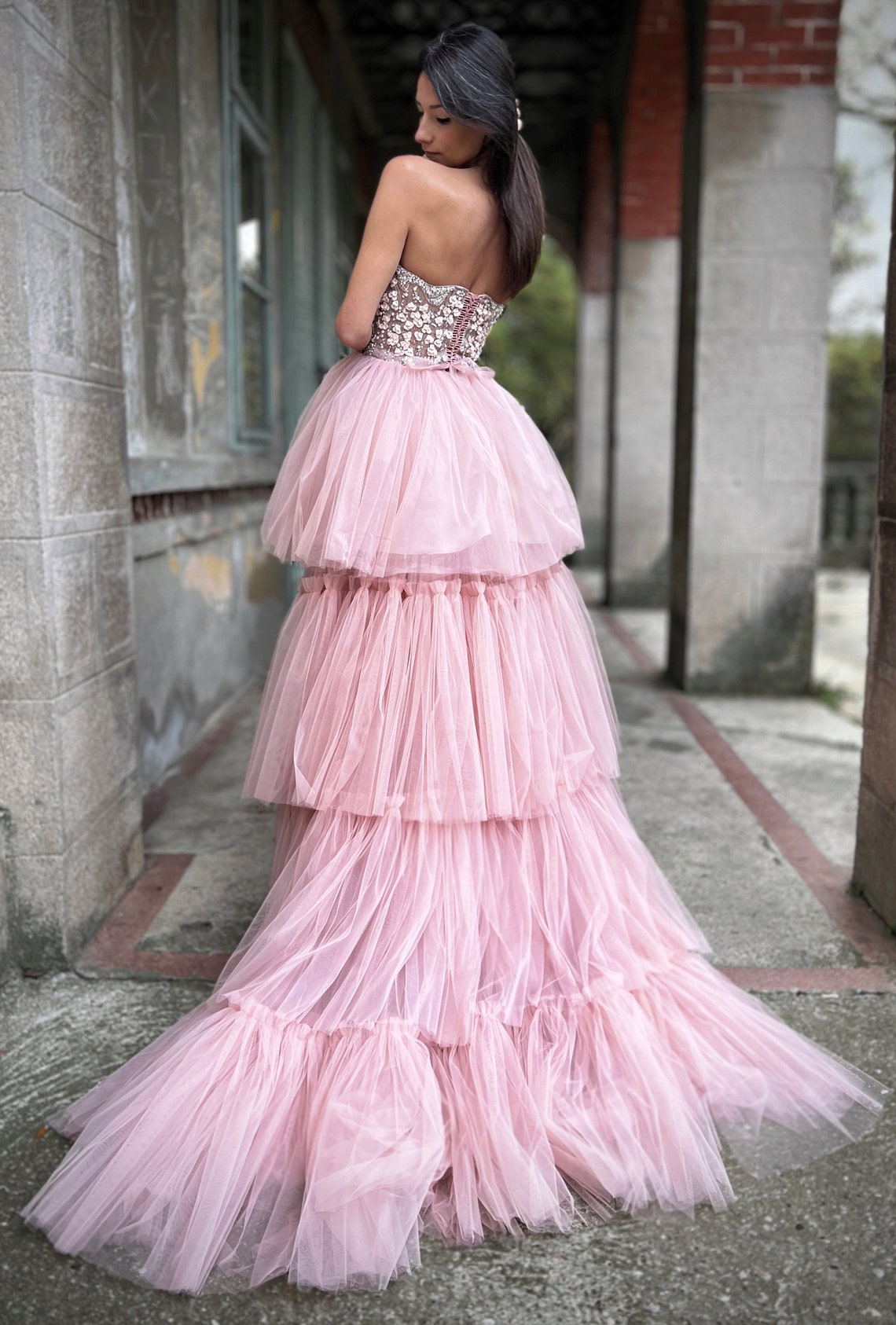 Layered Tulle Dress | Custom Made Dress | High End Dress | Gala Dress ...