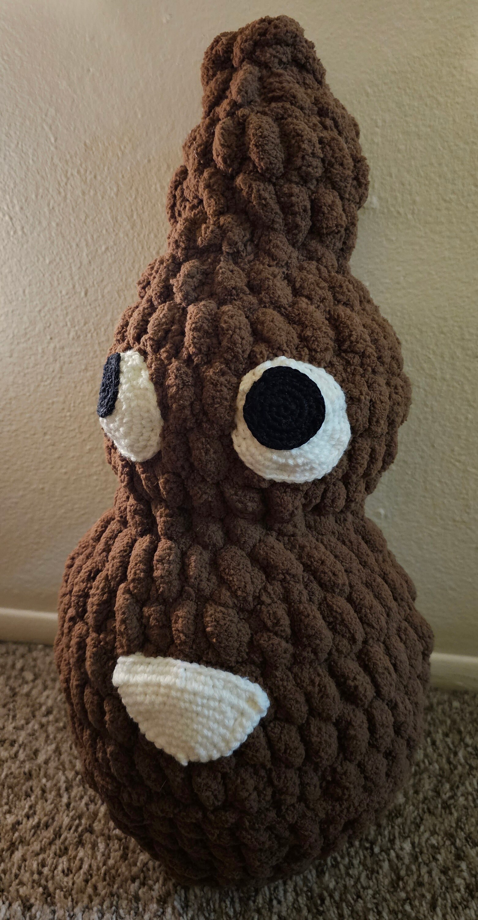 Giant Crocheted Poop Emoji Plush: Adorable and Hilarious Home Decor - Etsy