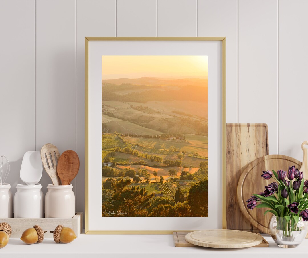 Golden Hour in Tuscany, Italy - Vertical Fine Art Photo Print - Etsy