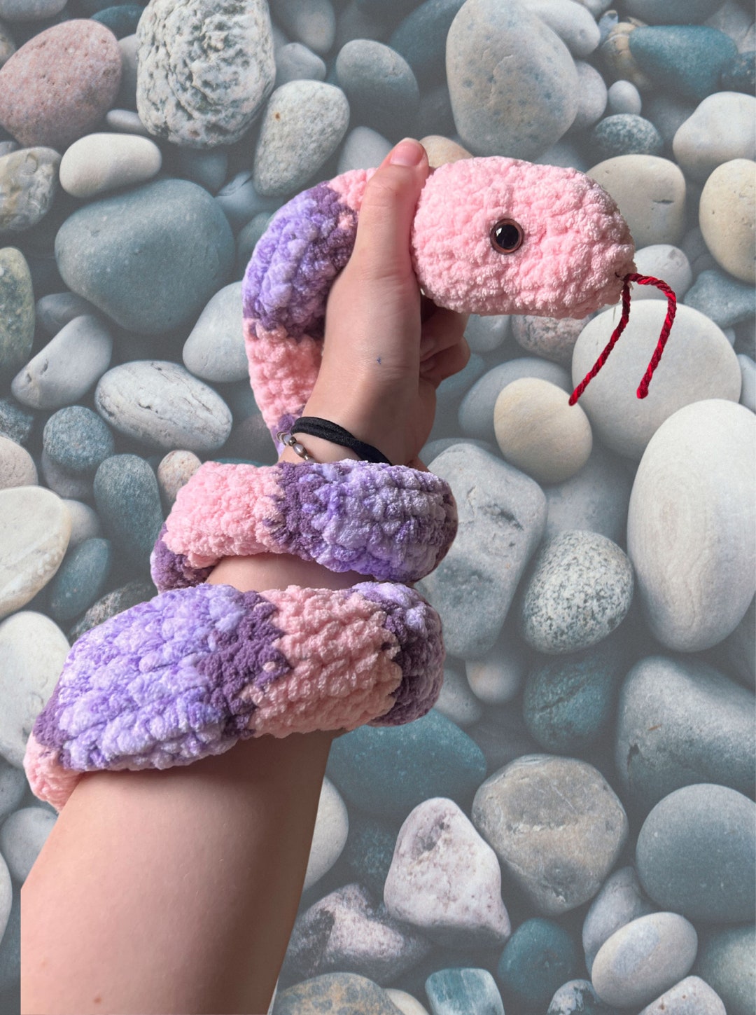 Crochet Handmade Snake Stuffed Animal Cuddly Snuggly Crochet Gifts ...
