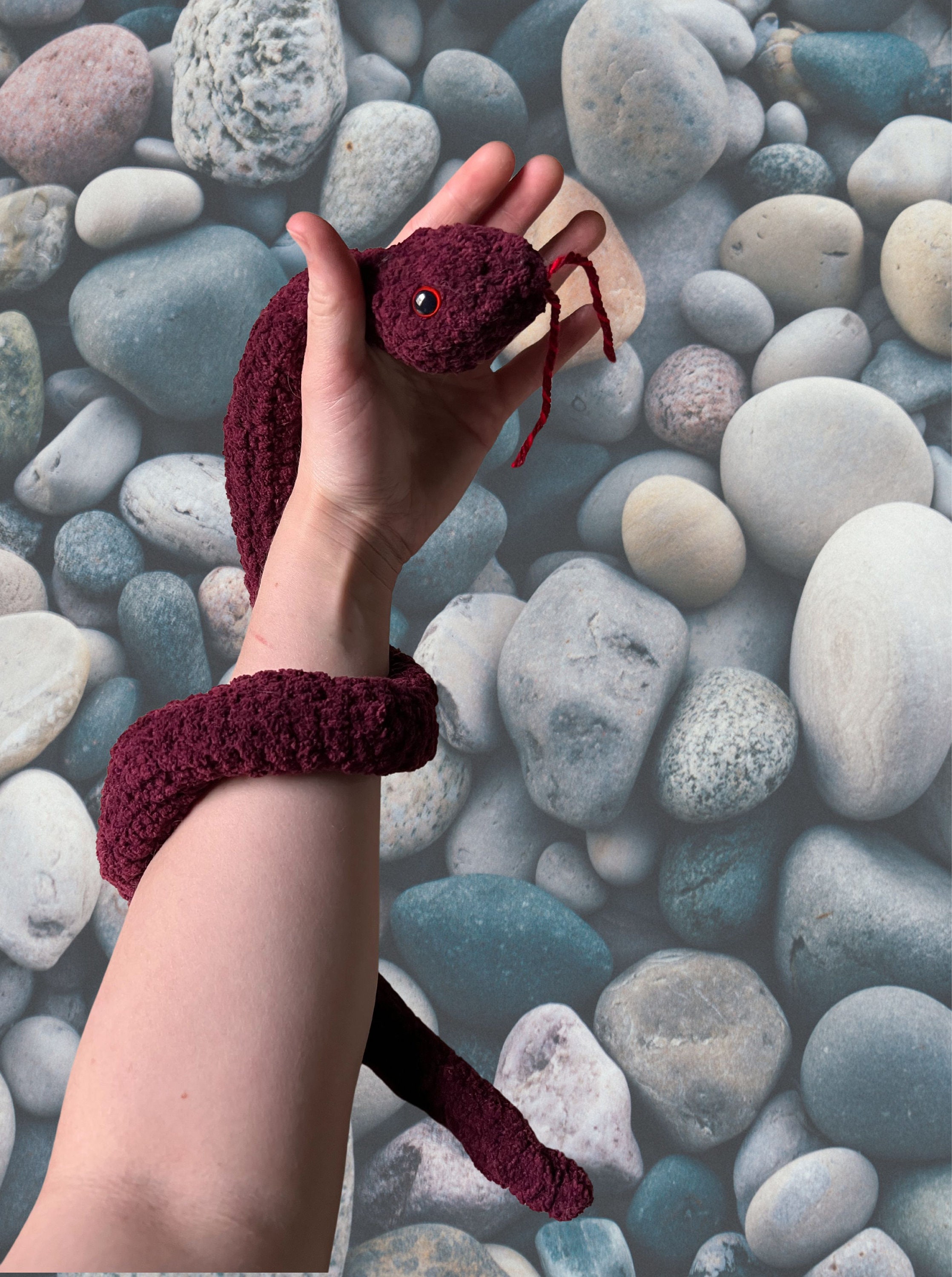 Crochet Handmade Snake Stuffed Animal Cuddly Snuggly Crochet Gifts ...