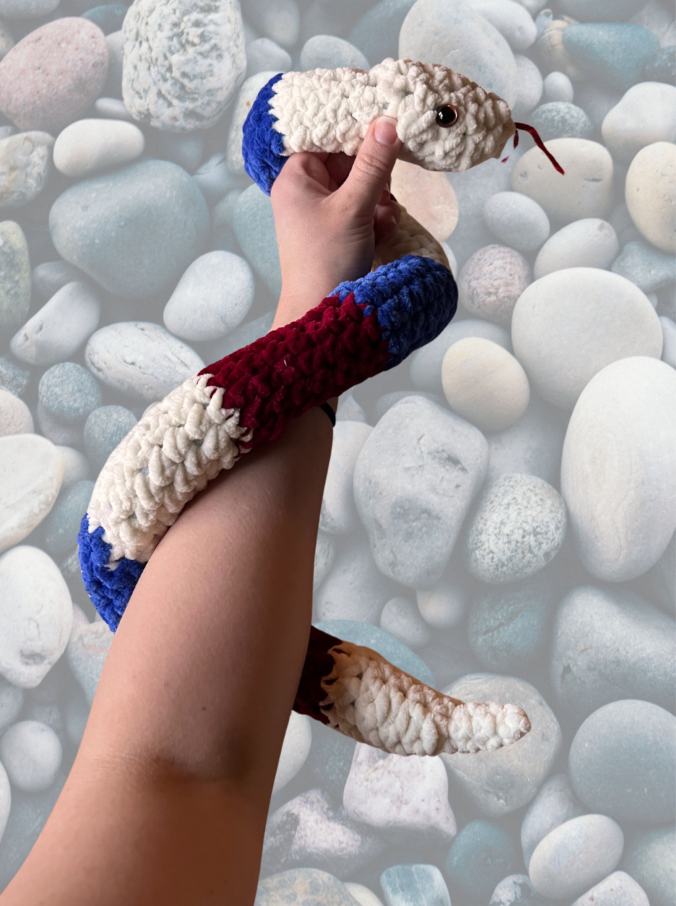 Crochet Handmade Snake Stuffed Animal Cuddly Snuggly Crochet Gifts ...