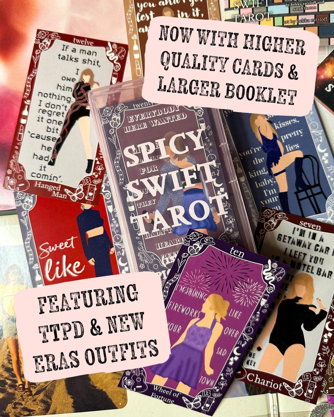 PREORDER Taylor Swift Tarot Cards V2 READ DESCRIPTION booklet & Box Eras Tour Swiftie Swiftmas ...