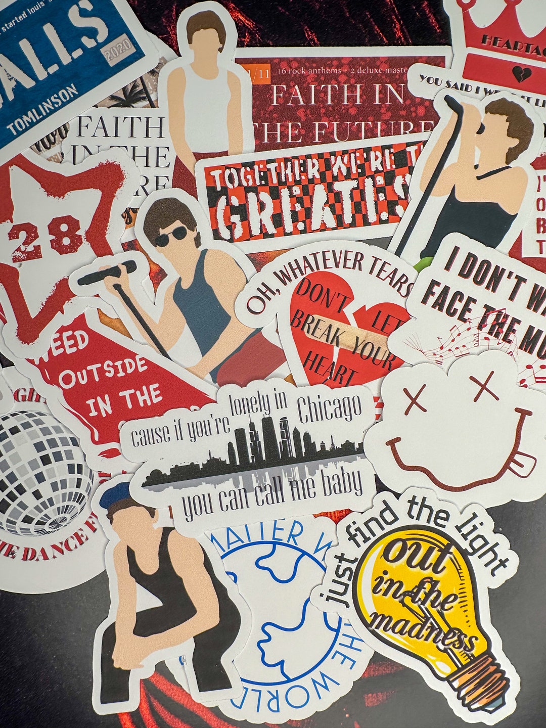 22pc Louis Tomlinson Sticker Set Faith in the Future Walls All of Those ...