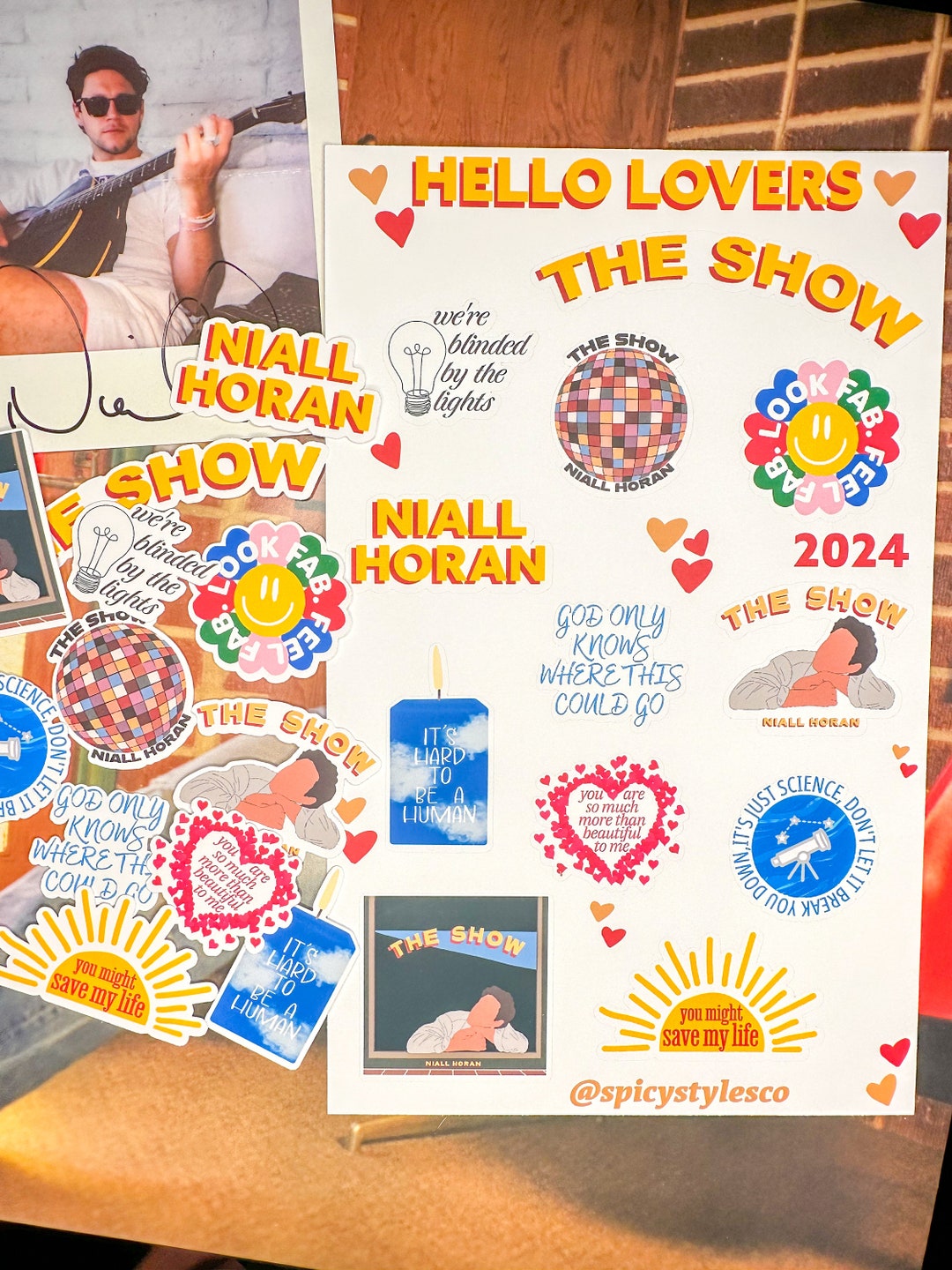 Sticker Sheet READ DESCRIPTION Niall Horan the Show Sticker Sheet With ...