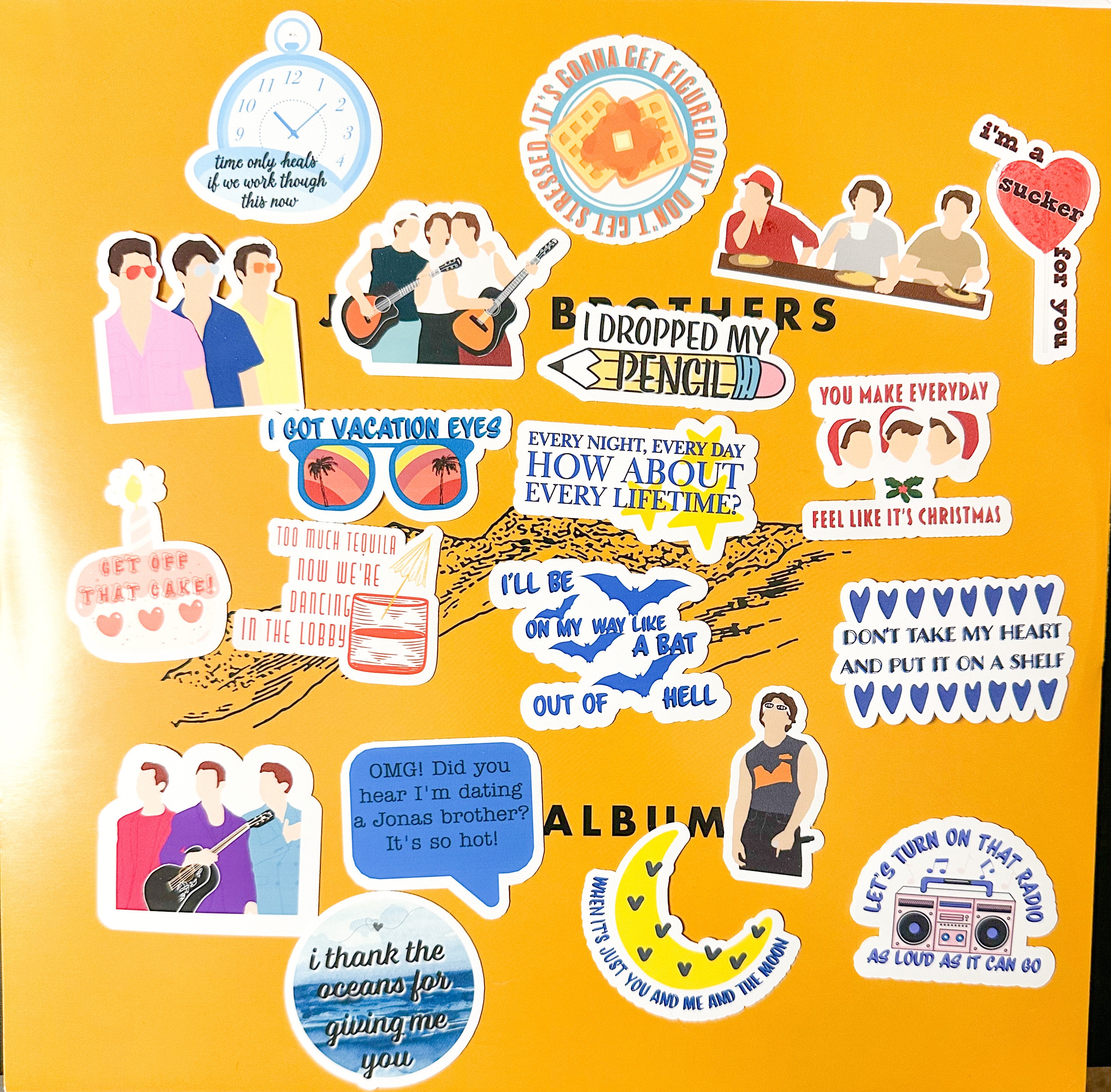 23pcs Jonas Brothers Stickers Cute Nick Jonas, Joe Jonas Kevin Jonas ...
